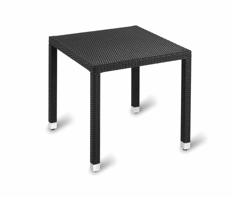 Lavanto Brown Plastic Weave Outdoor Tables for Cafes, Restaurants and Bars