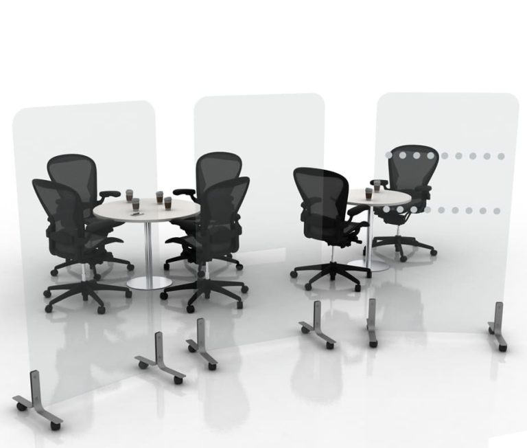 Mobile Sneeze Guards - Designed for Use in Meeting Rooms & Break Out